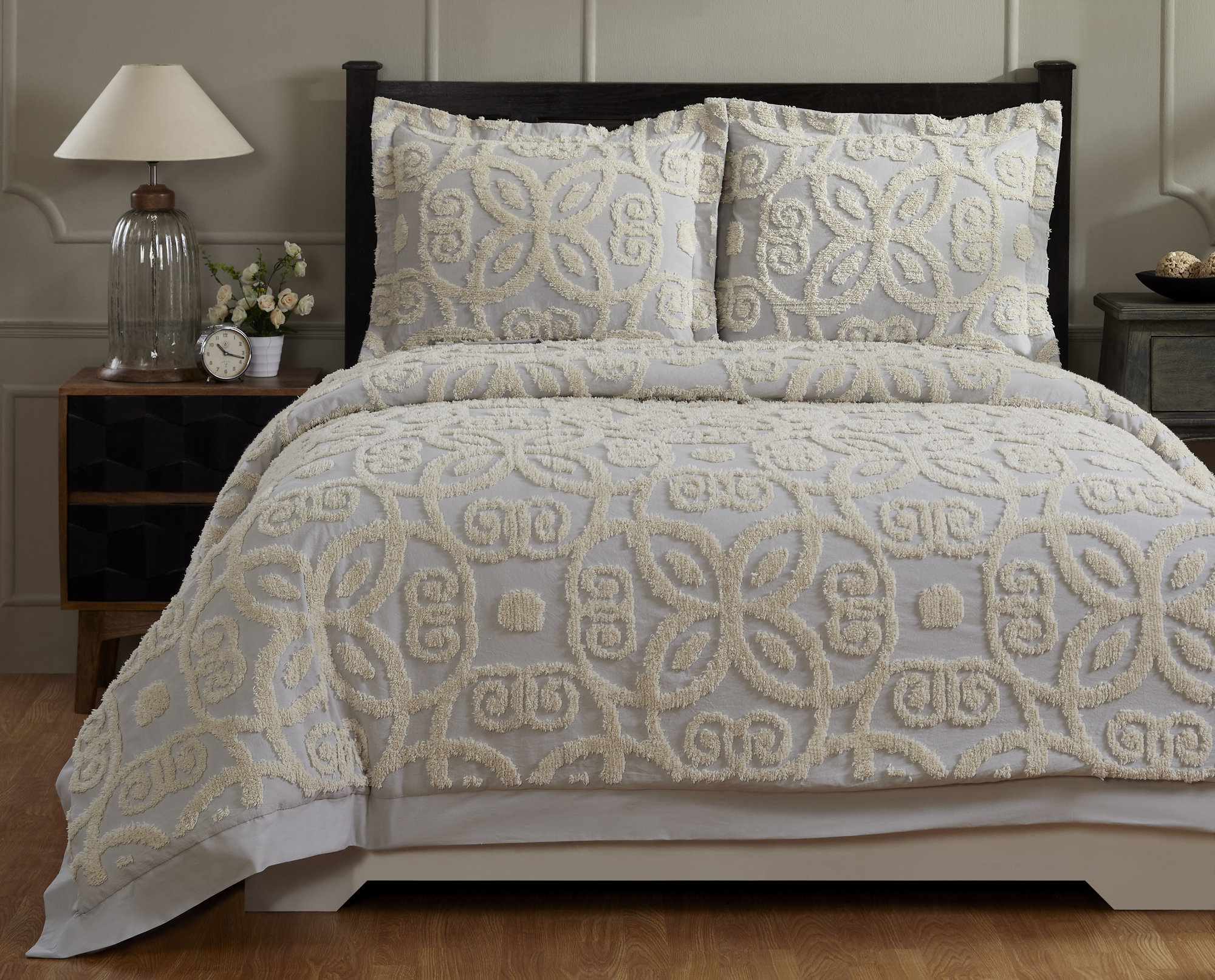 Better Trends 100% Cotton Floral Pattern Machine Washable Comforter ...