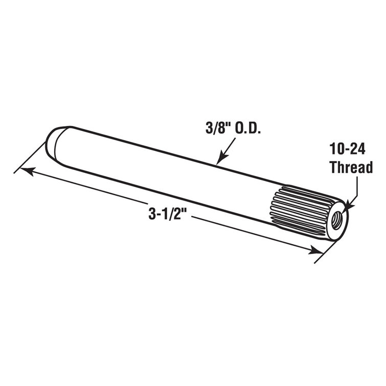 Prime-Line Pivot Hinge Pin, 3/8 Inch Outside Diameter X 3-1/4 Inch ...