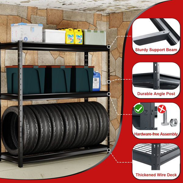 WFX Utility™ Atlas 77" W Loads 7500 Lbs Wide Storage Shelves, Heavy ...