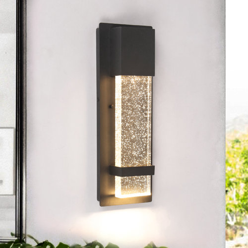 Orren Ellis Klint Wall Light Led 12W Crystal Wall Sconce Outdoor ...
