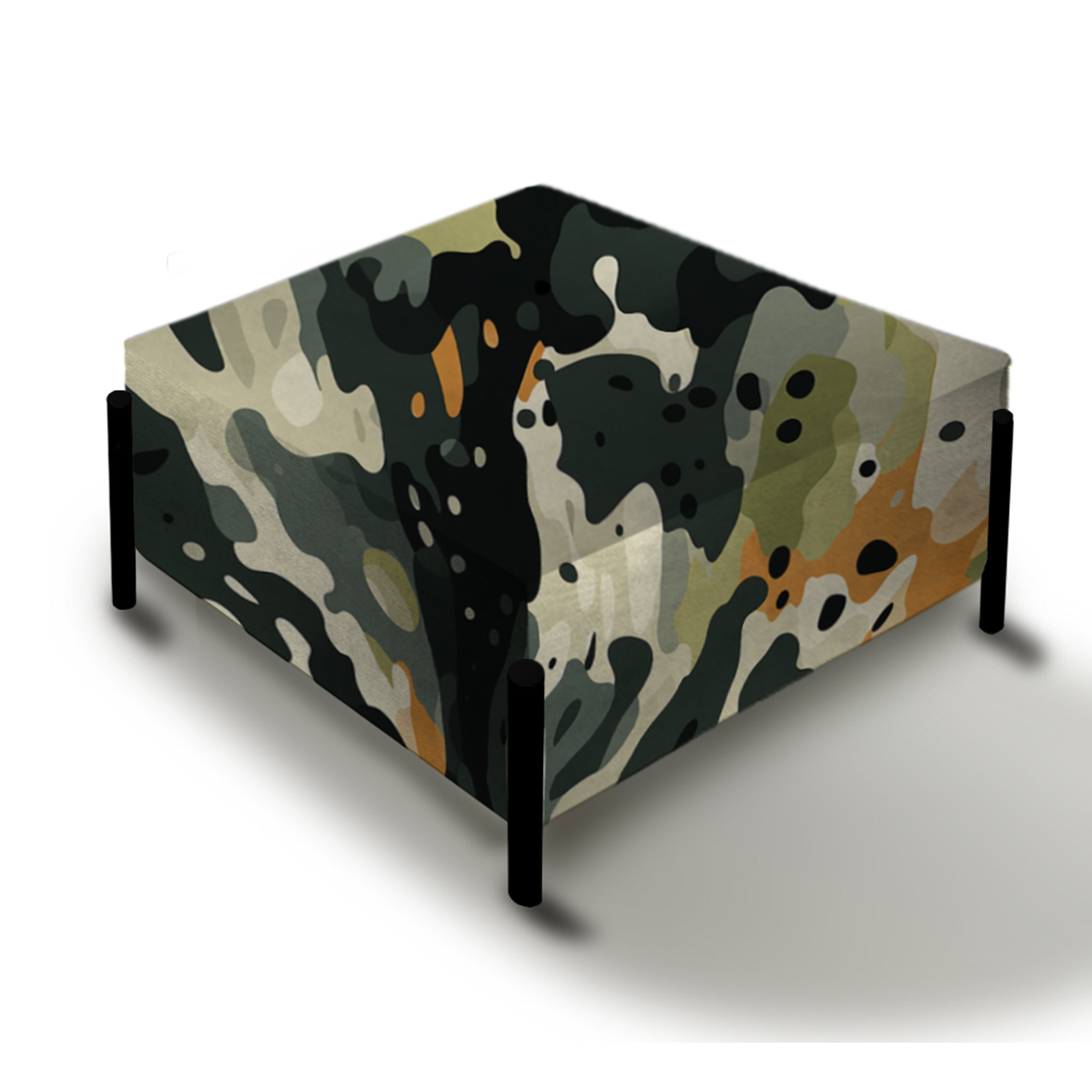 Design Art Green And Black Camouflage Chic - Camouflage Large Square ...