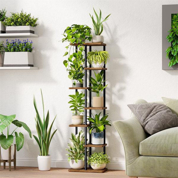 Fjørde & Co 7 Tier Plant Stands Indoor, Corner Shelf Tall Plant Stand ...