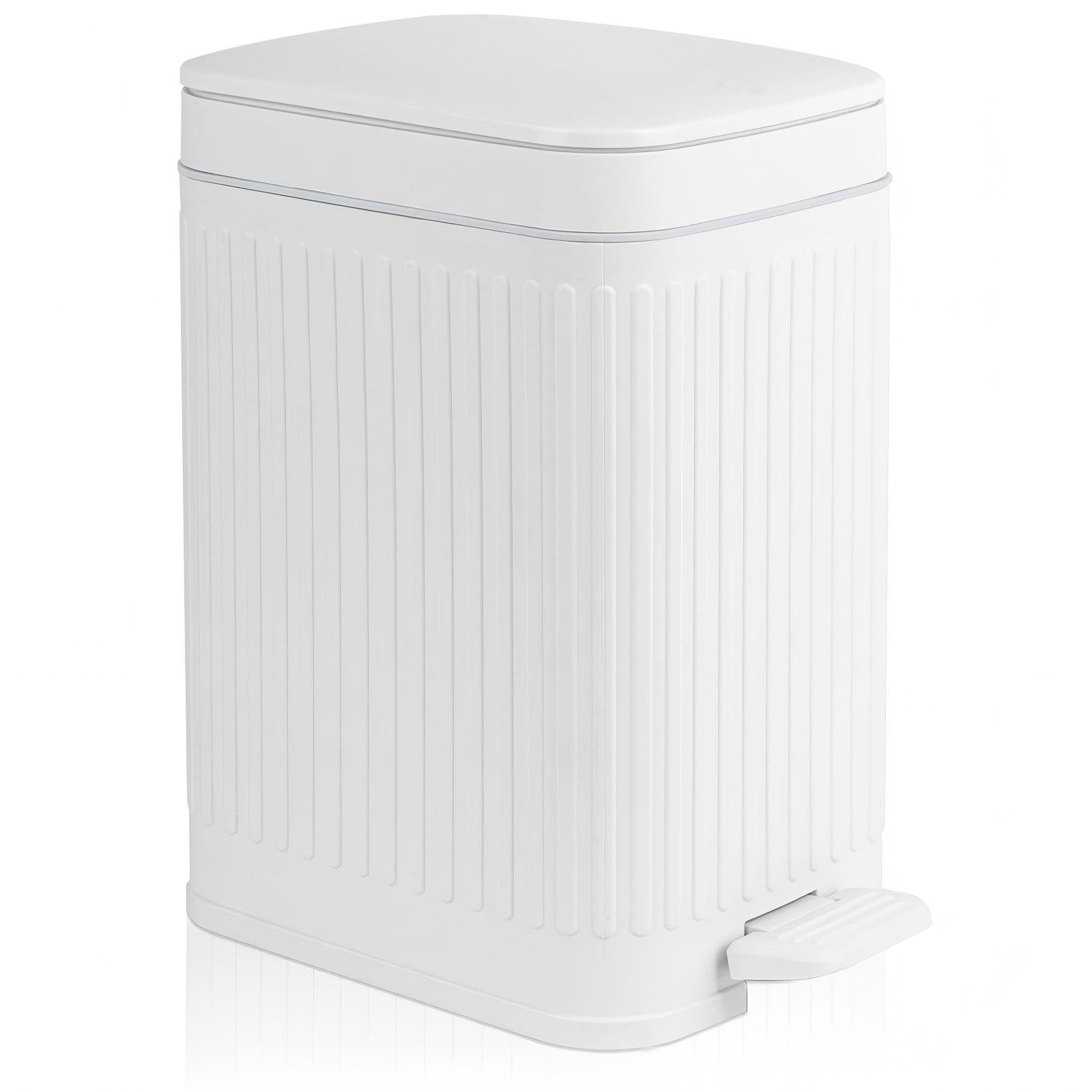 ZHENGYANGMAOYI Small Bathroom Trash Can With Lid Slim Soft Close ...