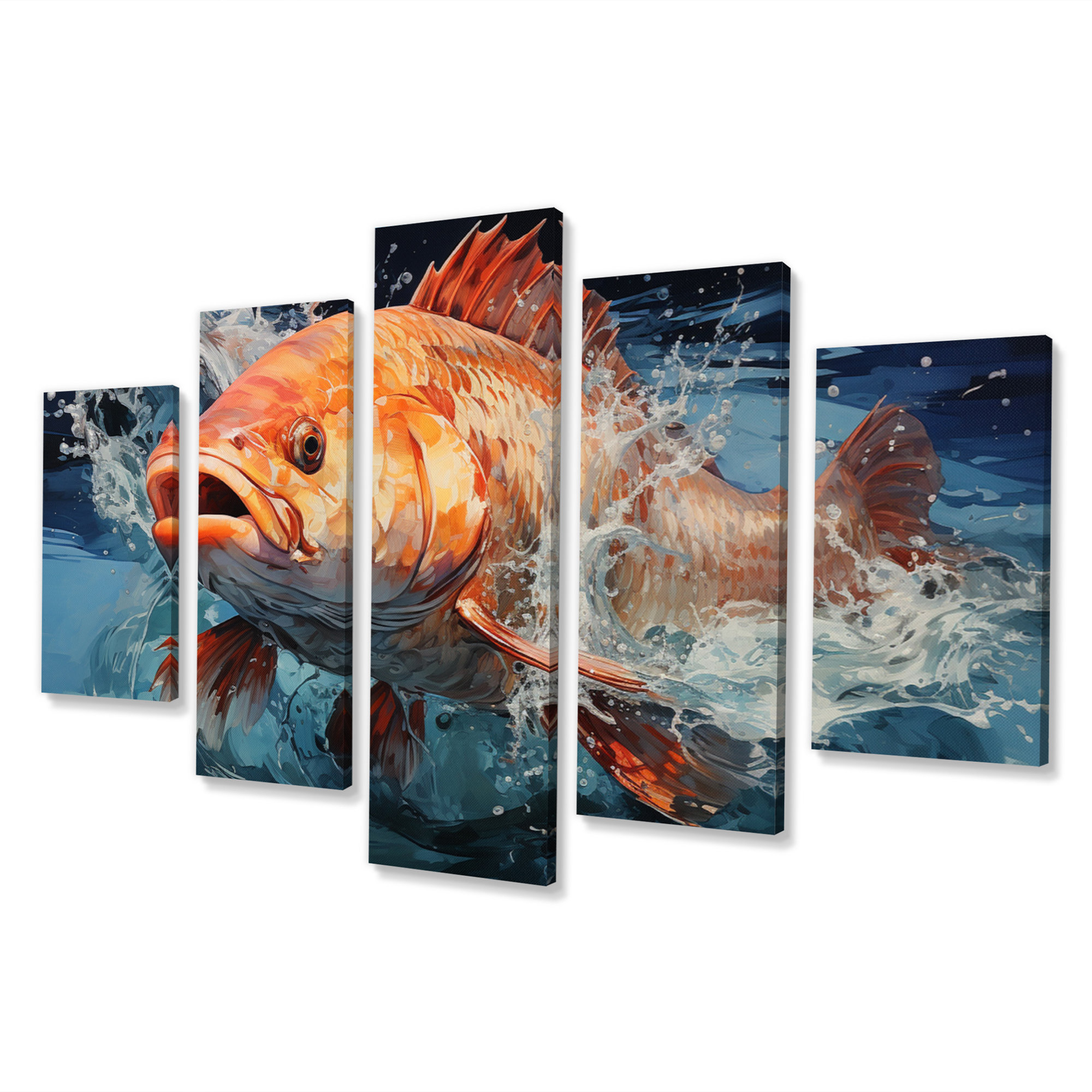 Highland Dunes Fishing Colorful Catch - Sports Wall Art Print - 5 ...