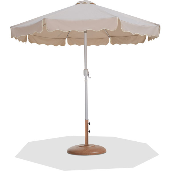 Arlmont & Co. Chavonte Fabric With Piping / Aluminum Patio Umbrella ...
