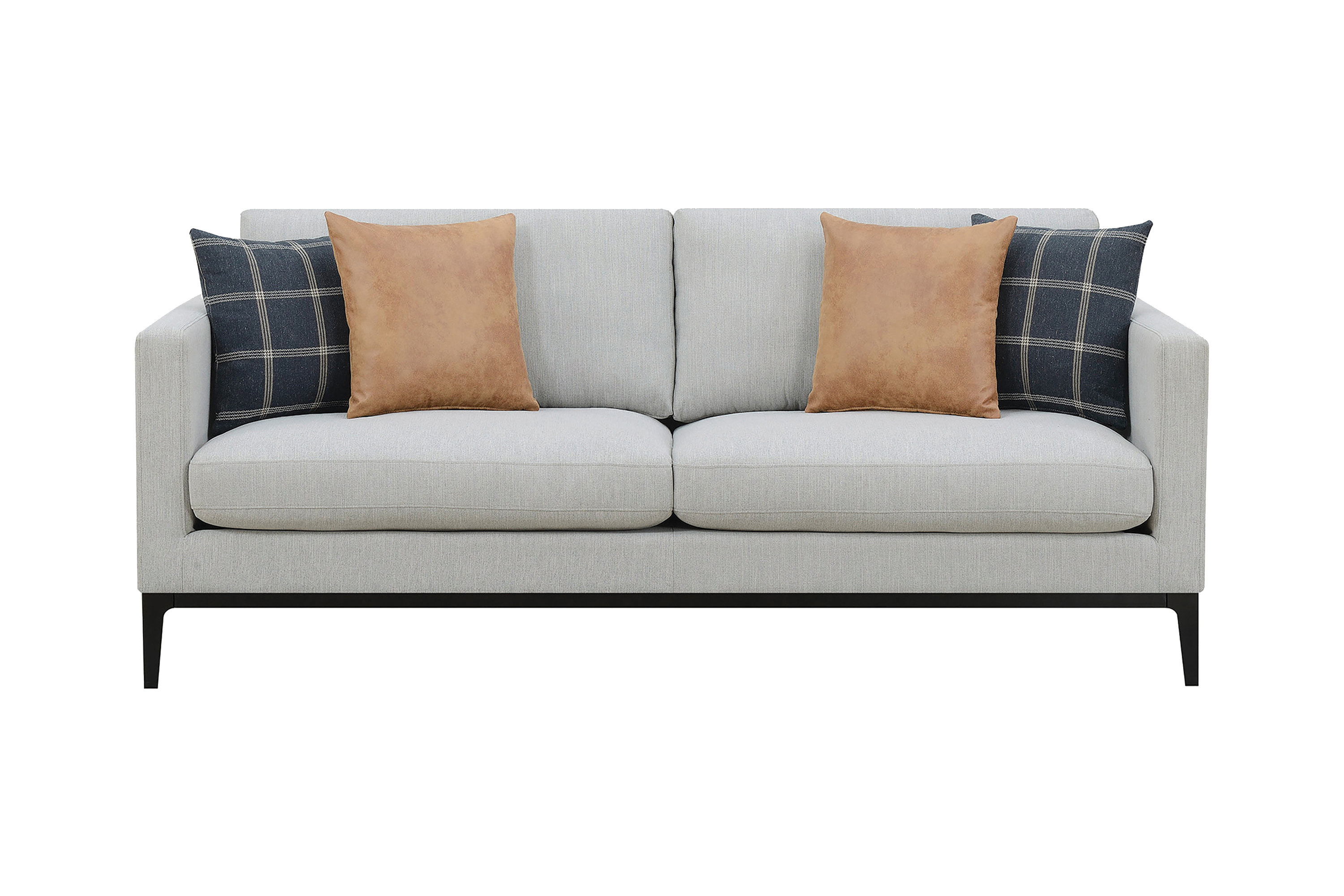 Corrigan Studio® Jimeka Light Grey Cushion Back Sofa - Wayfair Canada