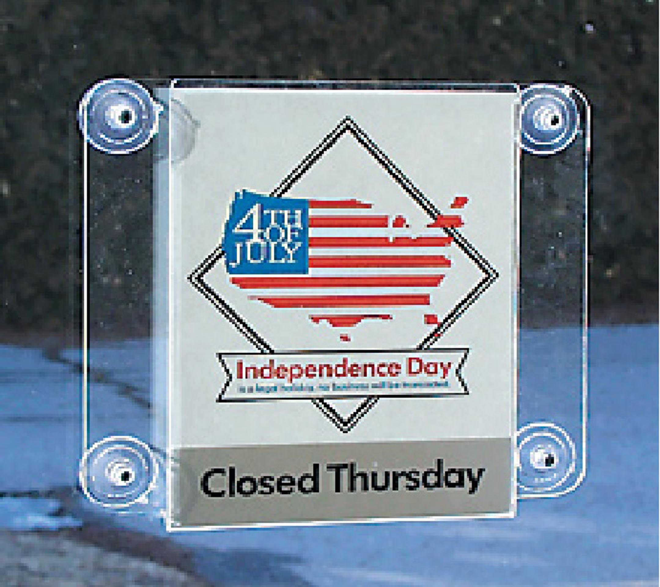 FixtureDisplays Clear Window Signs Plexiglass Acrylic Feature 8-1/2" W ...