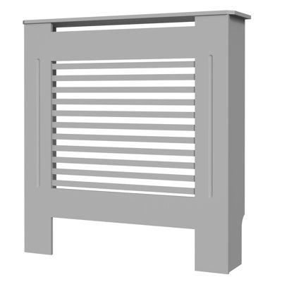 LUVODI Tall Vertical Slats Radiator Cover Wood Cabinet Modern Radiators ...