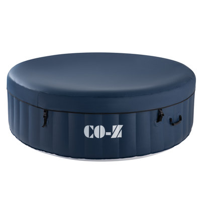CO-Z 110 Volt 6 - Person 130 - Jet Vinyl Round Inflatable Hot Tub ...