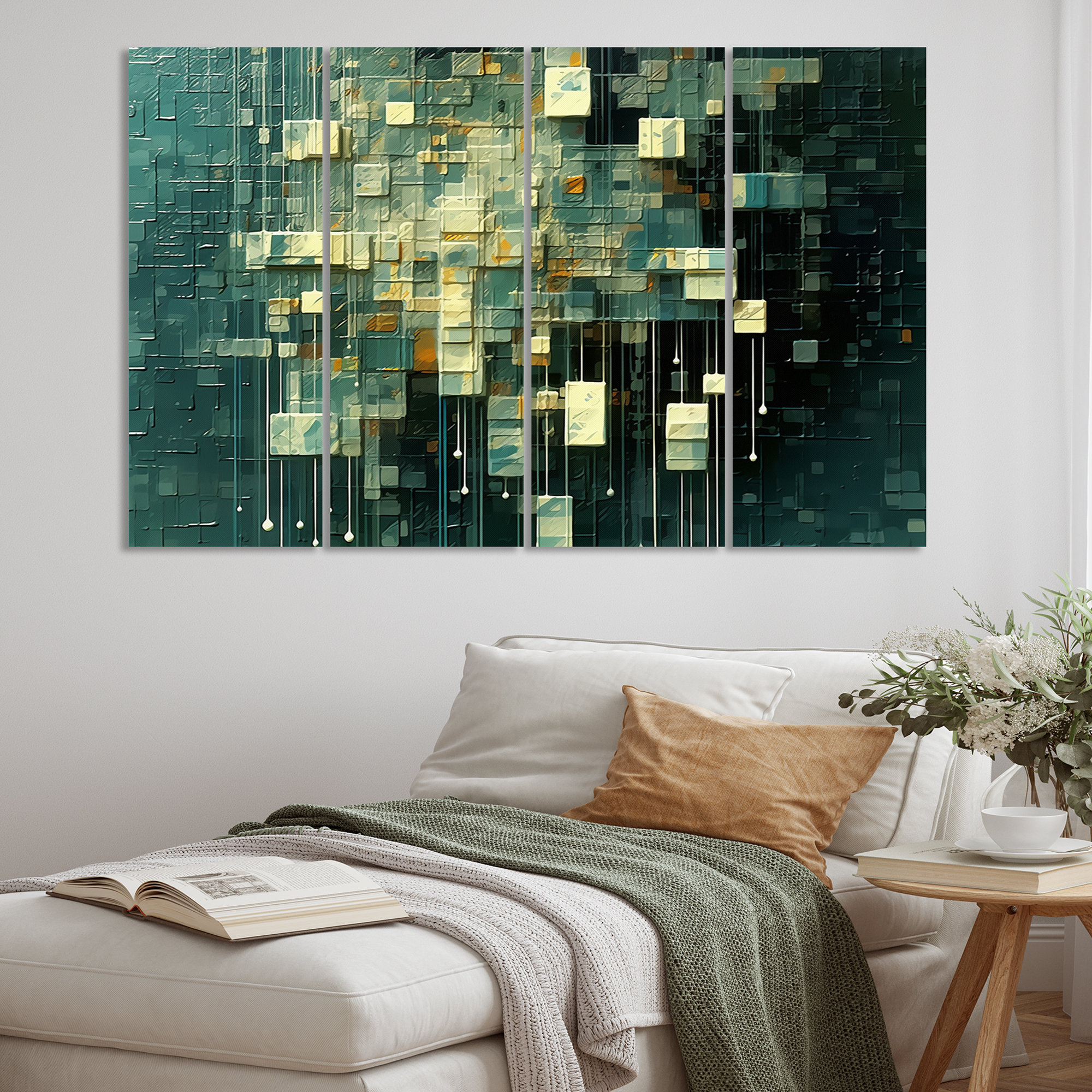 Wrought Studio Continuation And Departure Retro Gold And Teal I ...