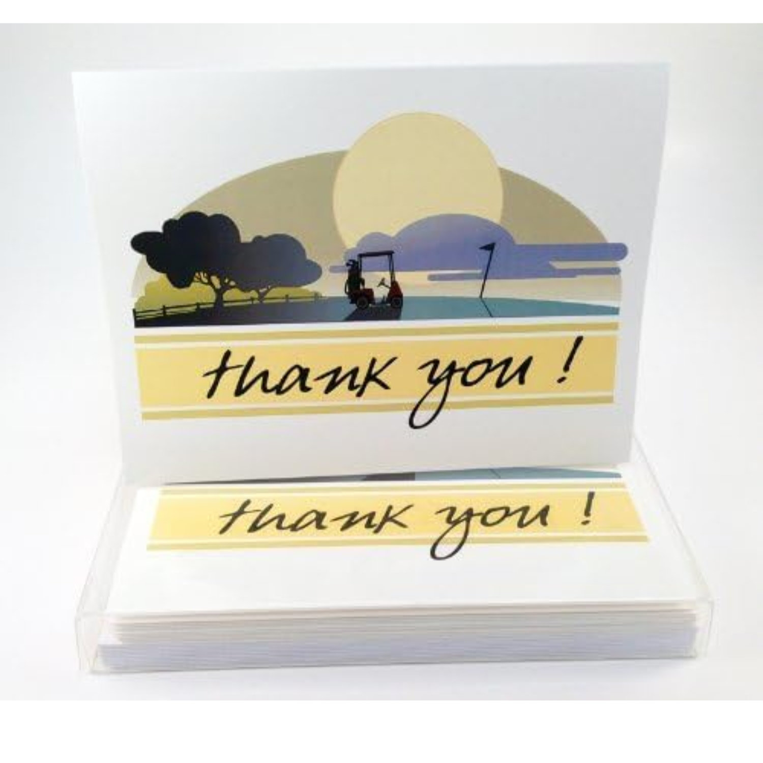 The Holiday Aisle® - 10 Simple Elegant Golf Theme Thank You Note Cards ...