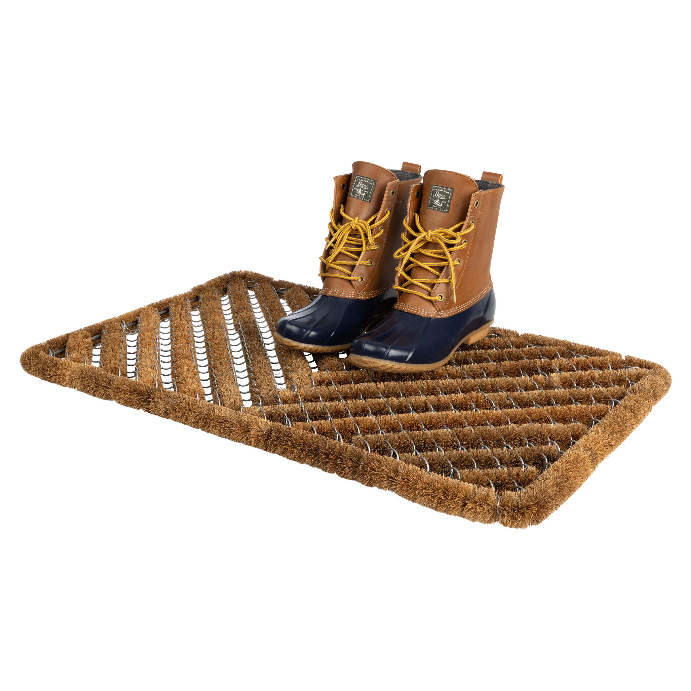 Gracie Oaks Natural Coir Doormat - 29x19in Dirt Trapping Welcome Matt ...