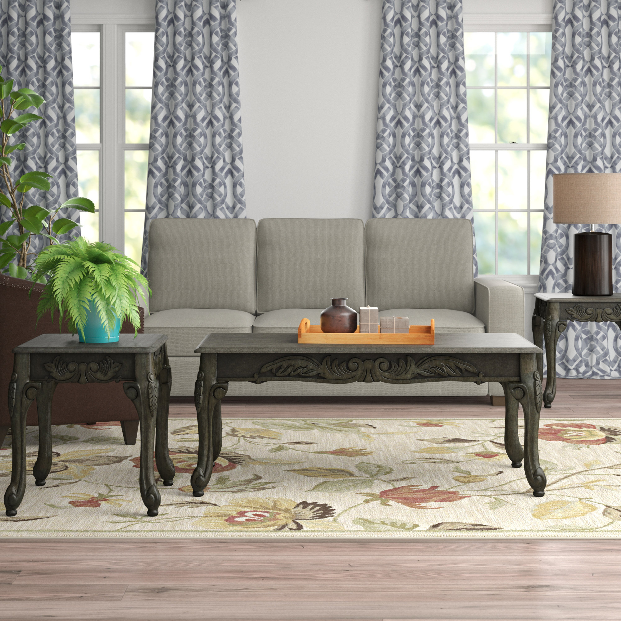 Lark Manor Amaryss 3 - Piece Living Room Table Set & Reviews - Wayfair ...