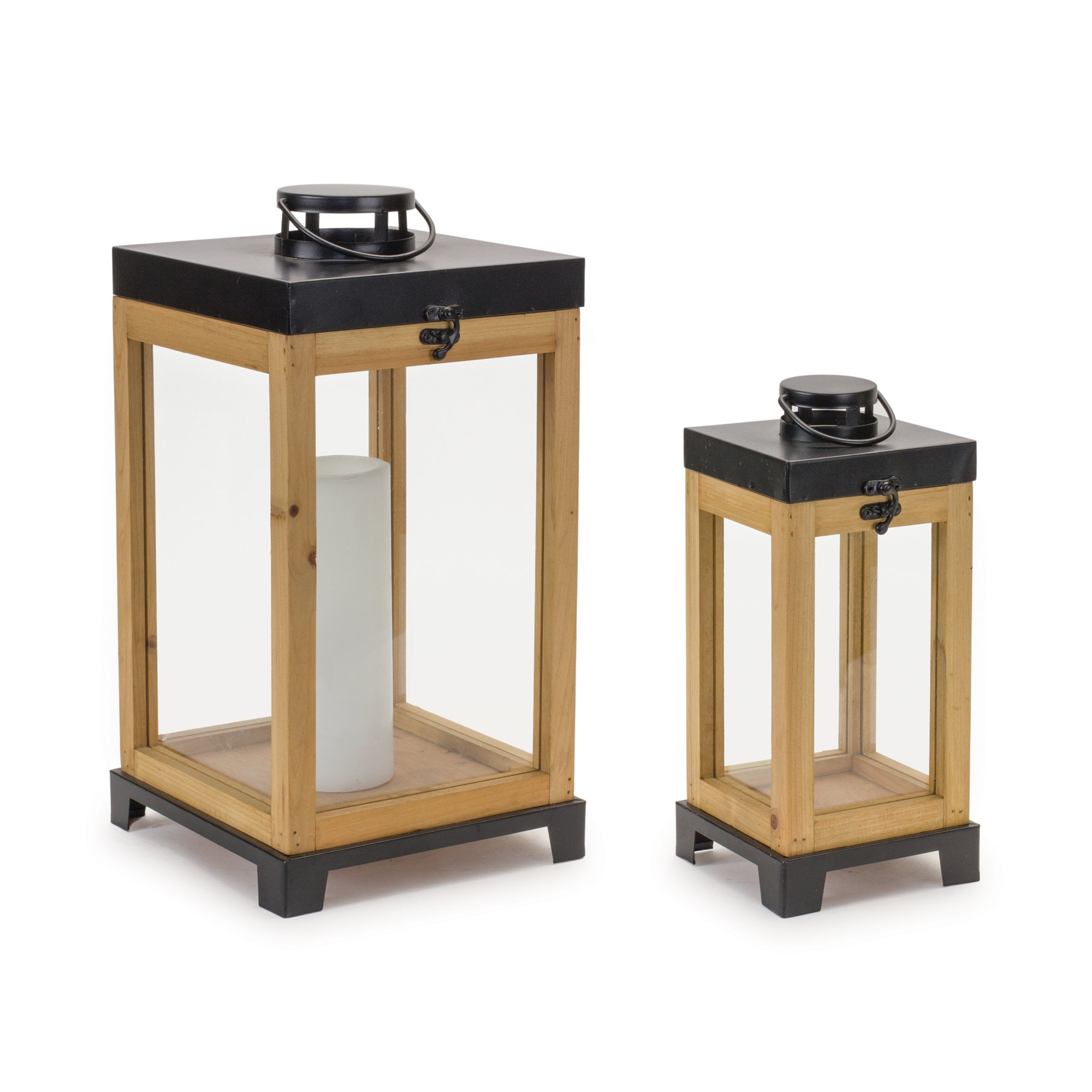 Gracie Oaks 2 Tabletop Lantern Set | Wayfair