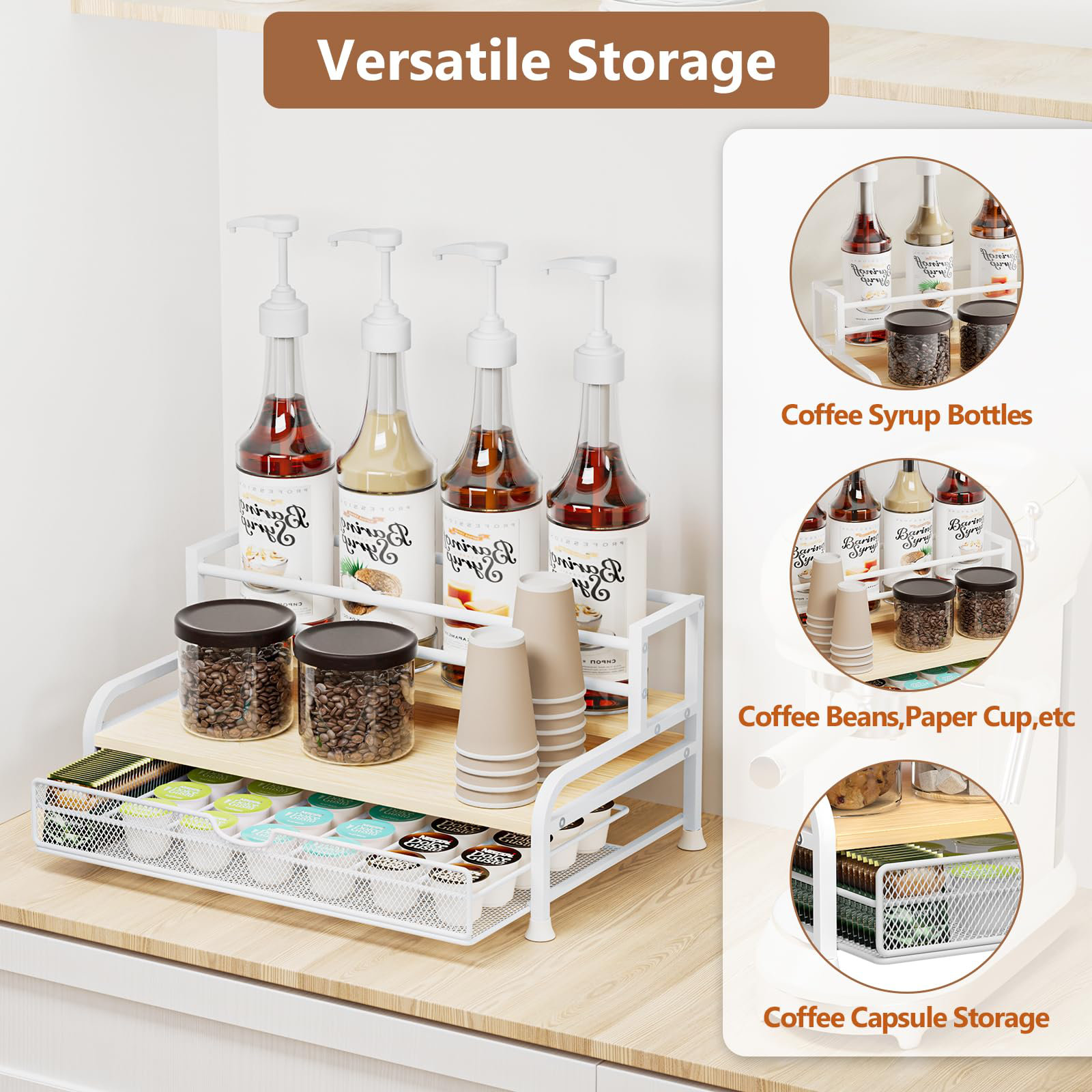 MARLIN MANUFACTURING COMPANY, INCORPORATED Coffee Syrup Rack Organizer ...