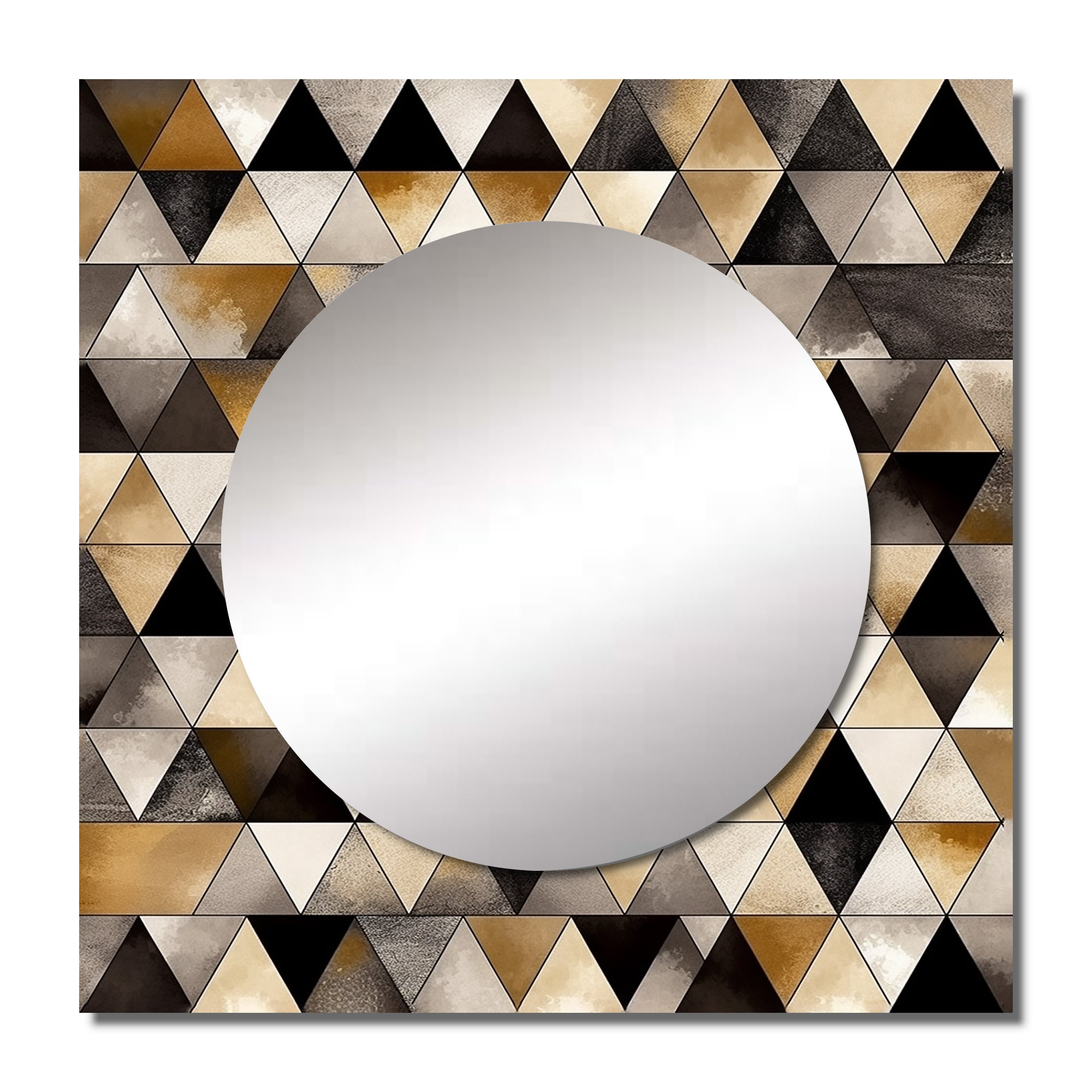 East Urban Home Memis - Modern Geometric Large Square Mirror For Wall ...