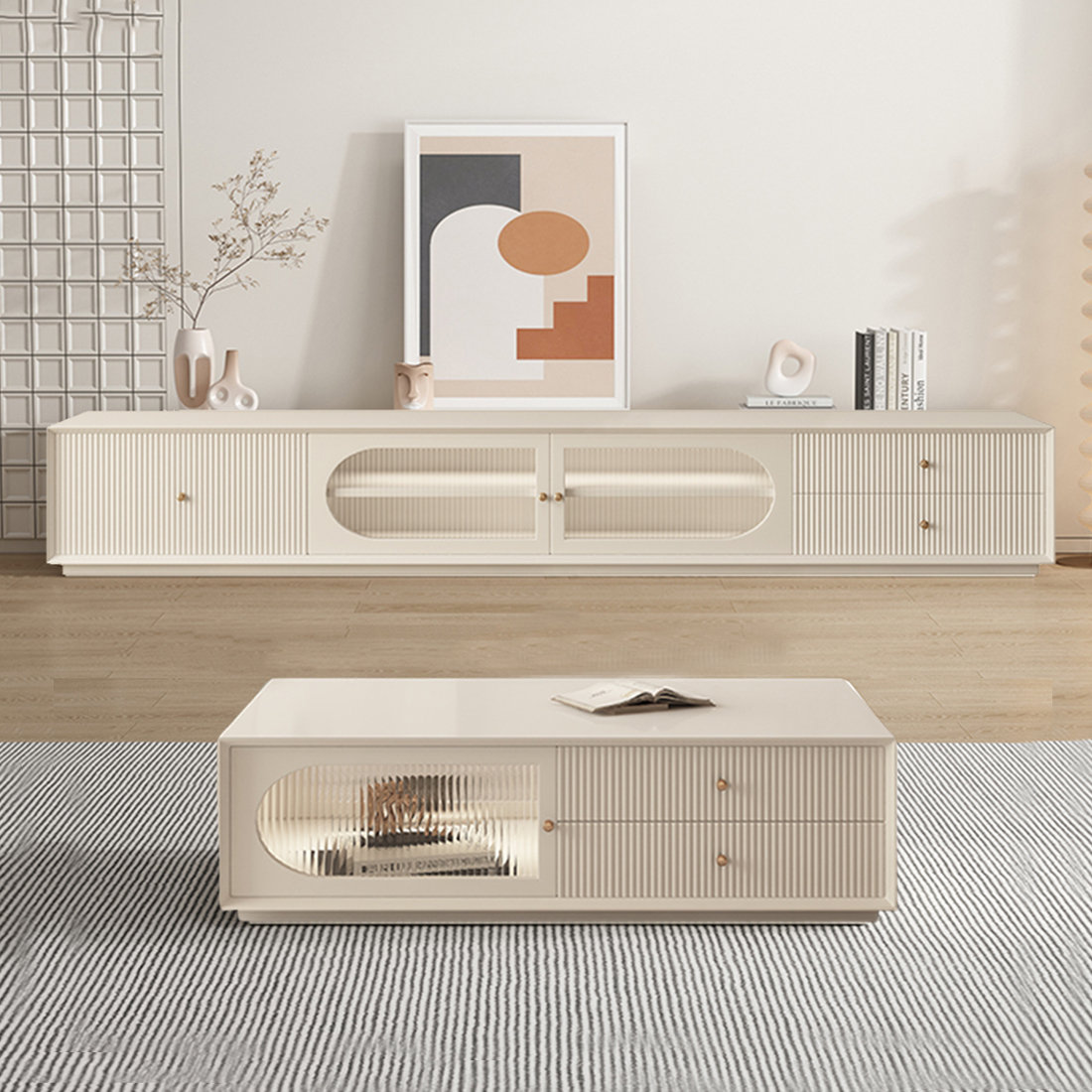 Creature B Comforts Ensemble de meuble télé et table basse Modern ...