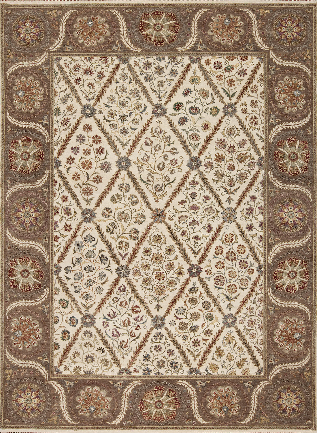 Samad Rugs Timur, Ivory/Mushroom 8 X 10 - Wayfair Canada
