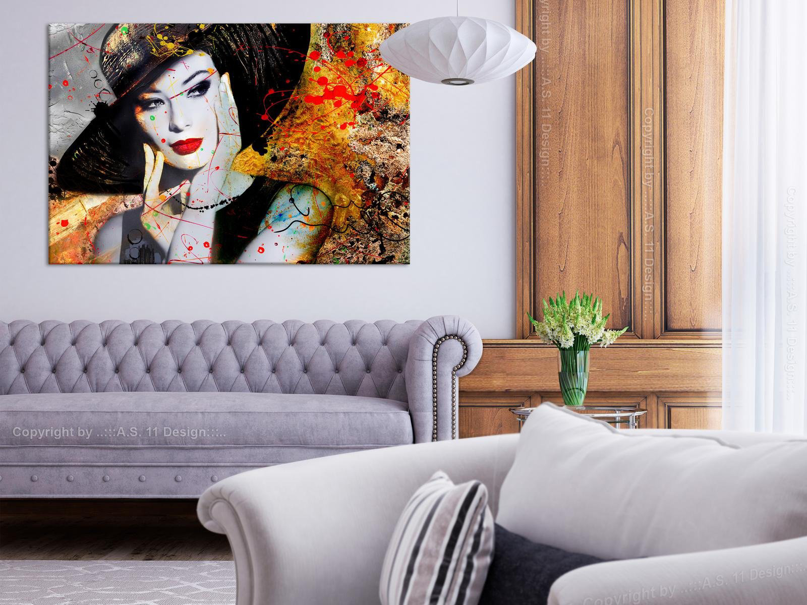 Rosdorf Park Elegant Lady Wide - Wrapped Canvas Painting | Wayfair