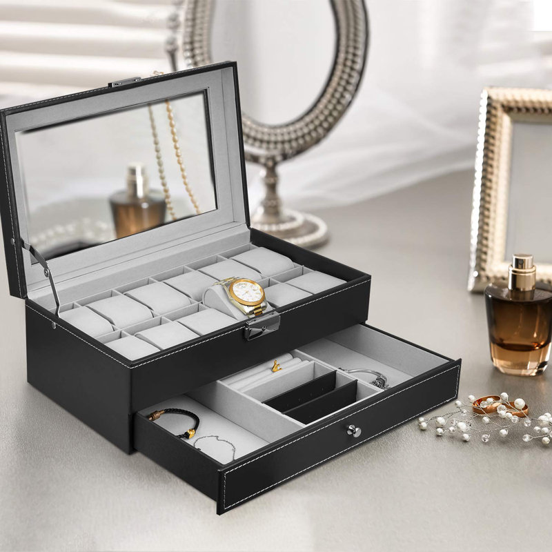 Latitude Run® Watch Box + Drawers | Wayfair