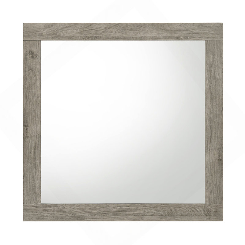 Ebern Designs Mari Light Gray Finish Mirror | Wayfair