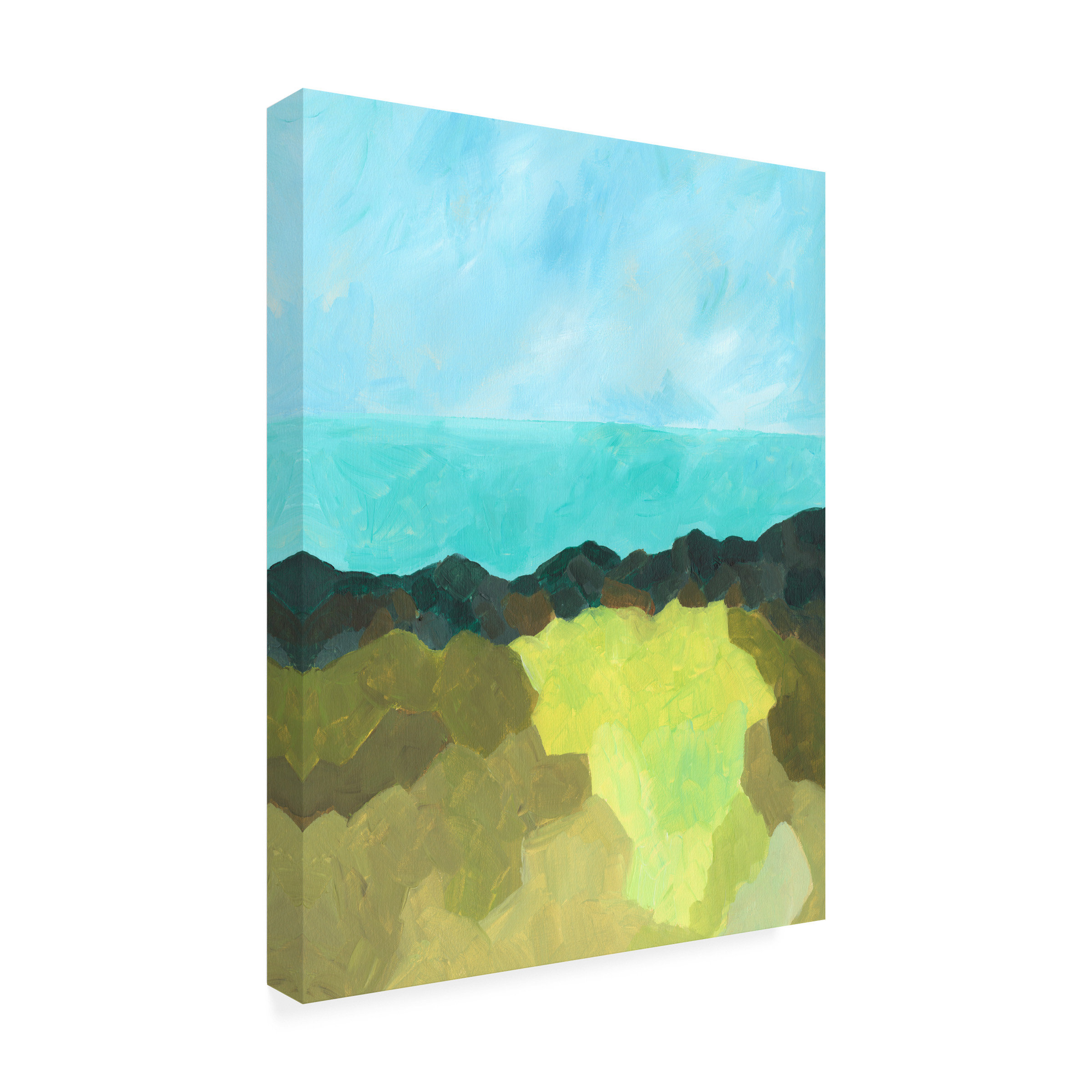Wrought Studio™ Leaves Green II by Judi Bagnato - Wrapped Canvas Print ...
