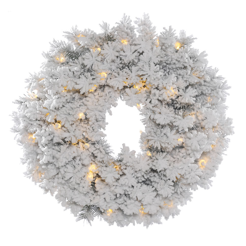 The Twillery Co. Pfeiffer 48" Lighted PVC Wreath | Wayfair