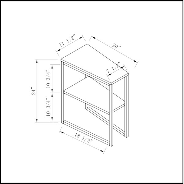 Mercer41 Wedge Shape Chairside Table | Wayfair