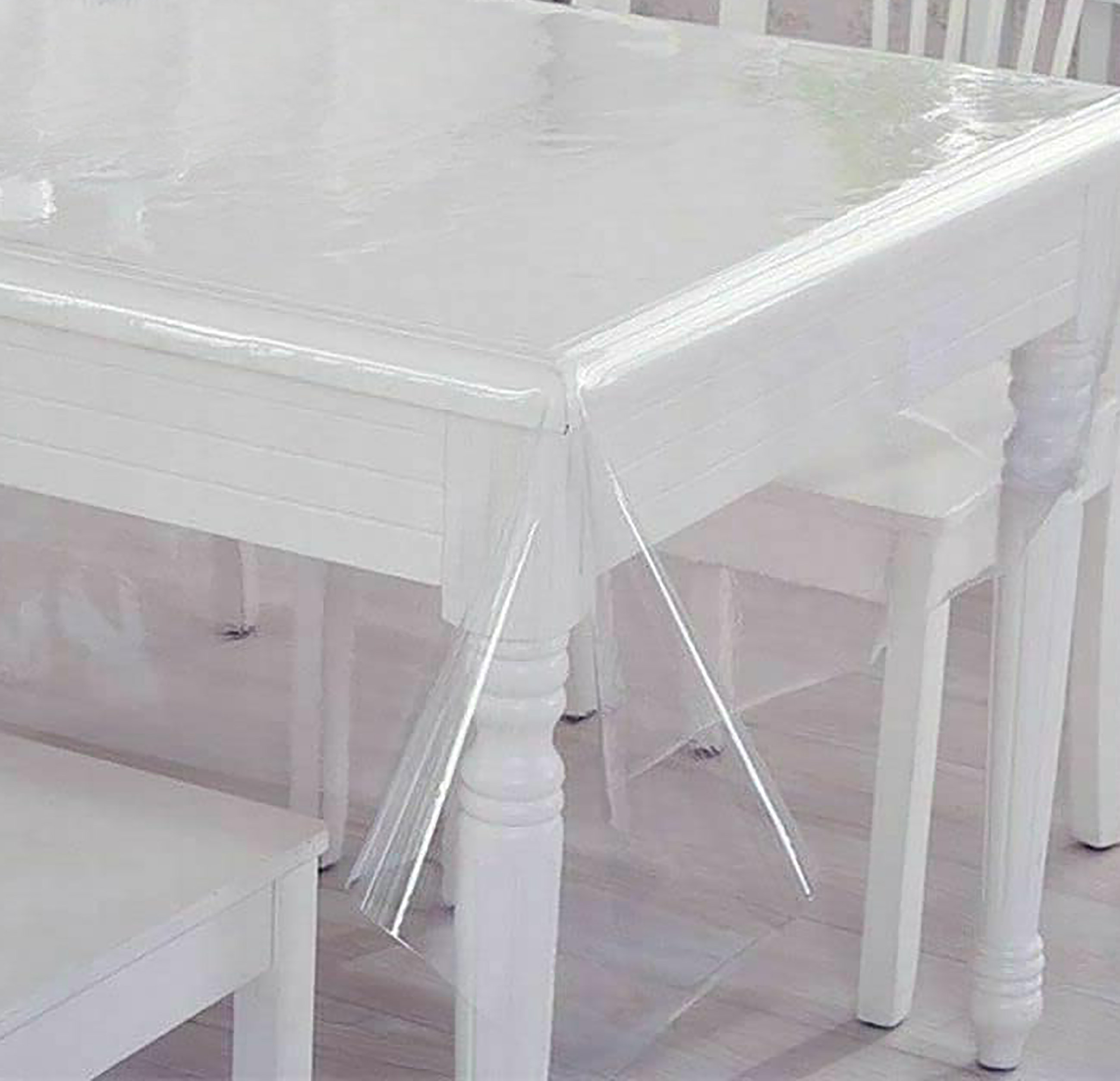 Symple Stuff Clear Plastic Vinyl Pvc Table Cover Protector Tablecloth ...
