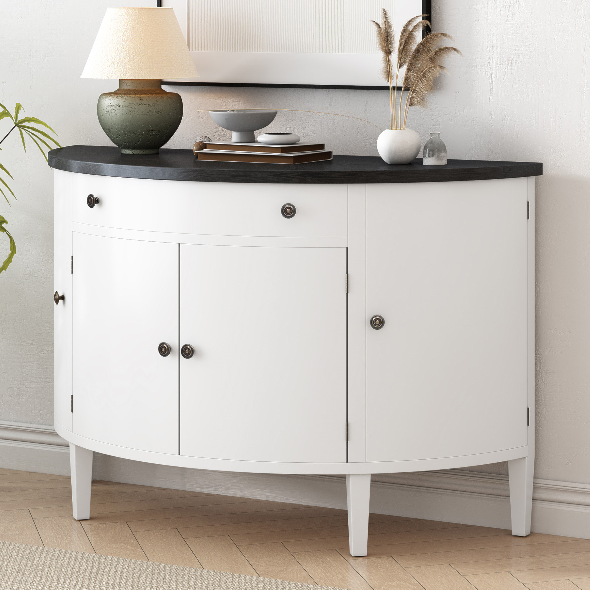LOONGFIELD Curved Design Storage Cabinet Made Of Fraxinus Mandschuric ...