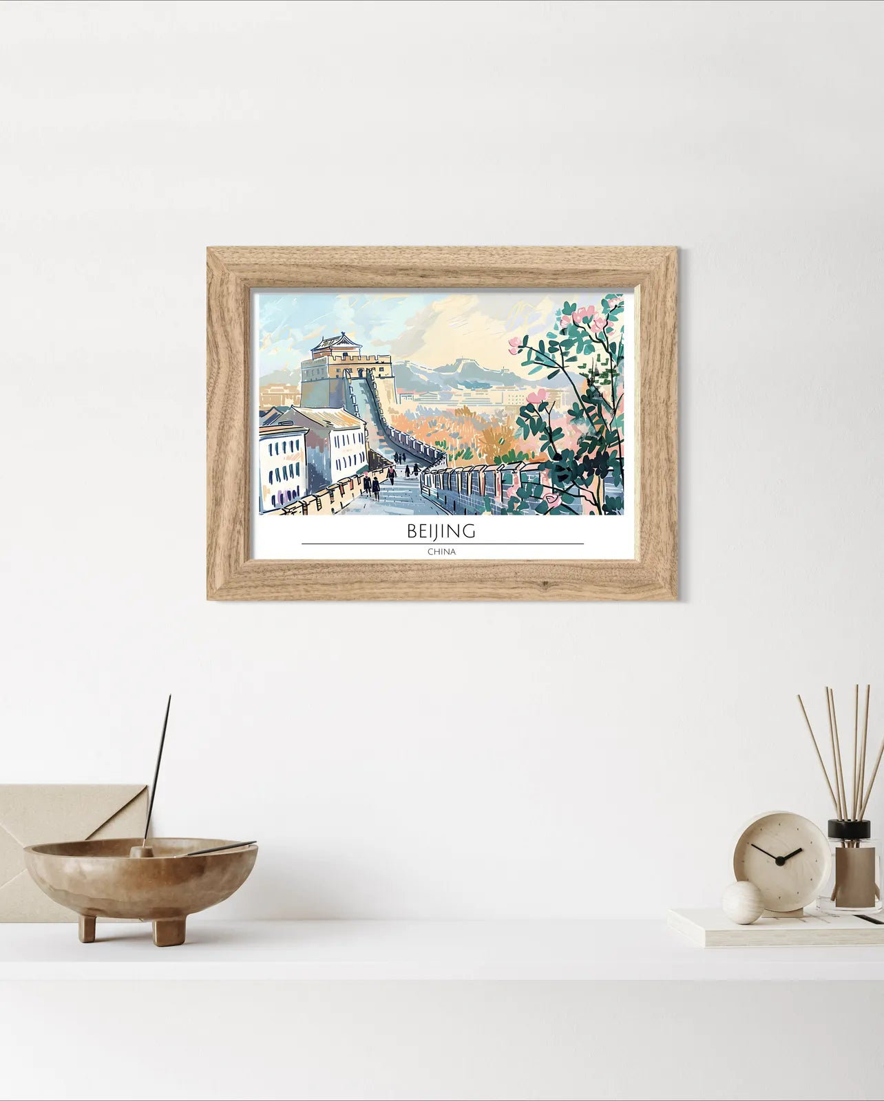 World Menagerie Vibrant Beijing - Great Wall of China Art Print ...