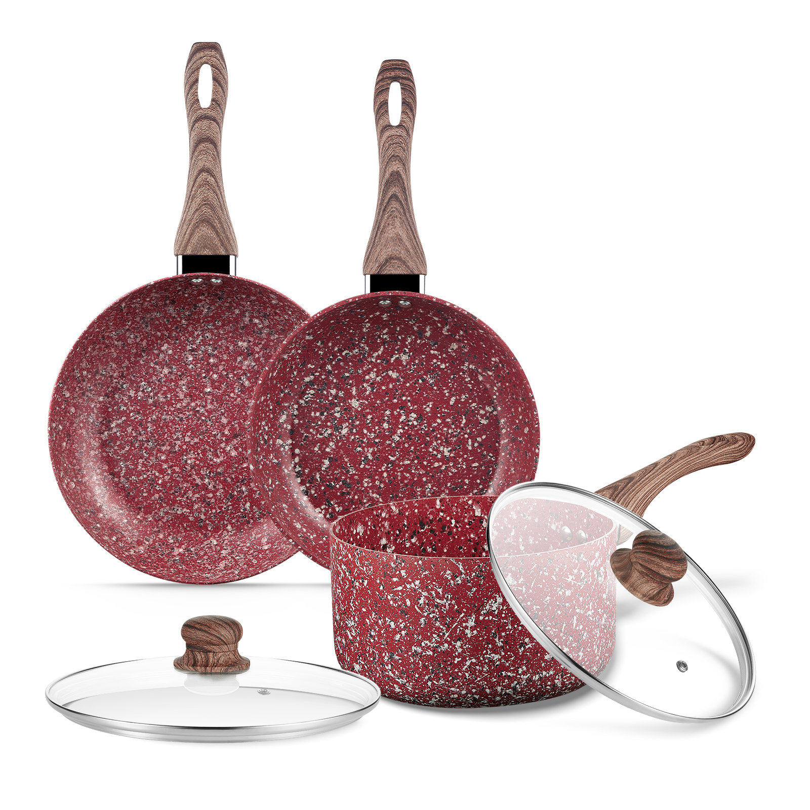 CS KOCHSYSTEME 5 - Piece Non-Stick Aluminum Cookware Set & Reviews ...