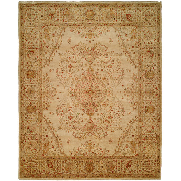 Madison Couture Rugs Maurer Wool Oriental Area Rug in Ivory | Perigold