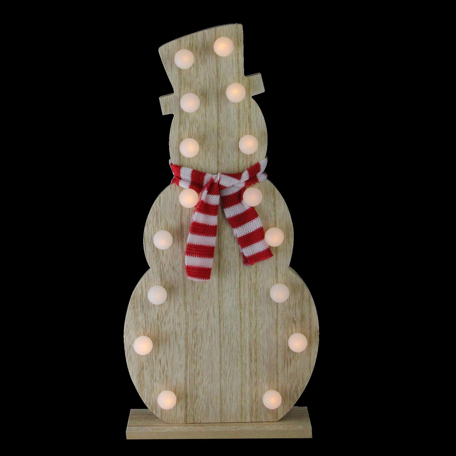 Northlight 15.75" Battery Operated Decorative Wooden LED Lighted ...