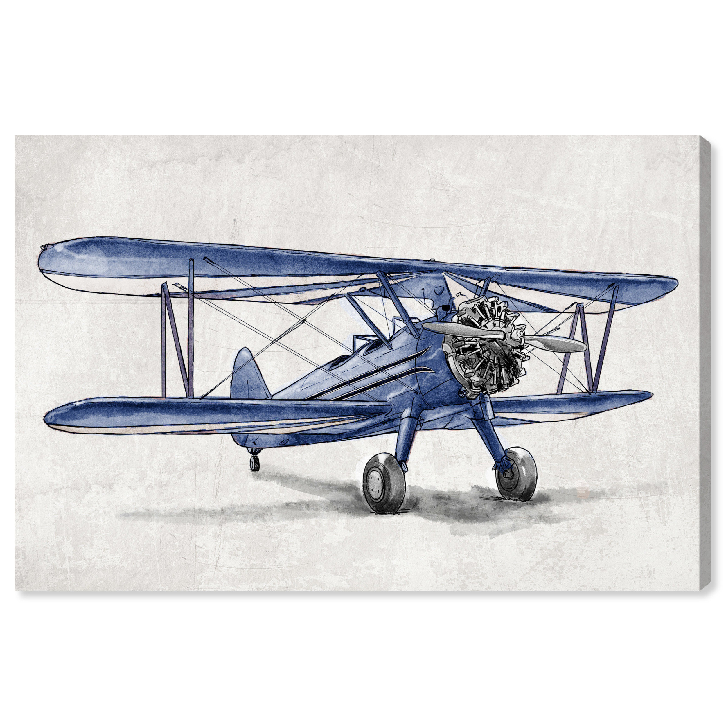 Wade Logan Bertineke Transportation Blue Vintage Aviator Airplanes ...