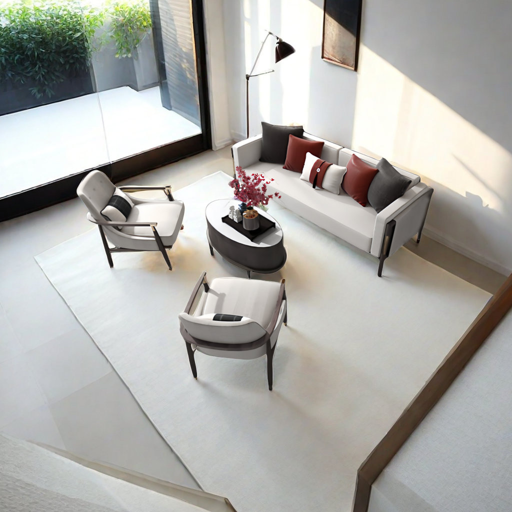 Lifton Chinese Sofa And Tea Table Combination 4 - Piece Living Room Set ...