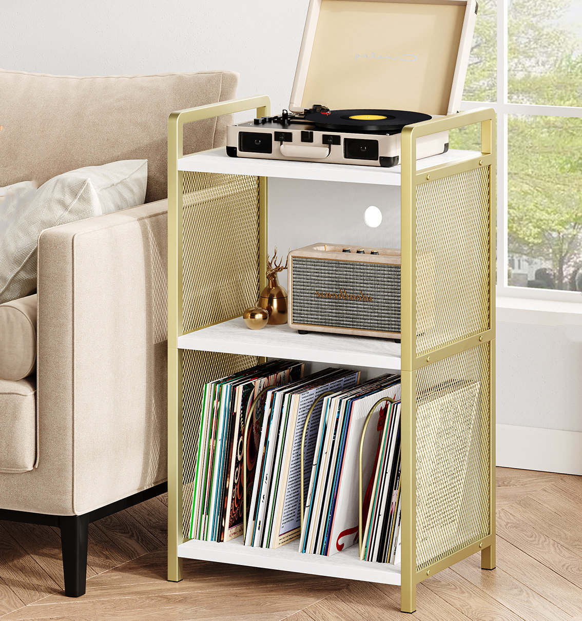 Blue Elephant Record Player Side Table | Wayfair.co.uk