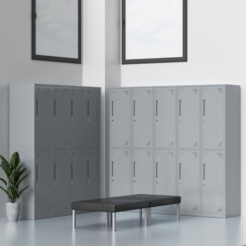 Letaya 15 Inch Wide Storage Lockers Cabinet With 2 Doors And Keys For ...