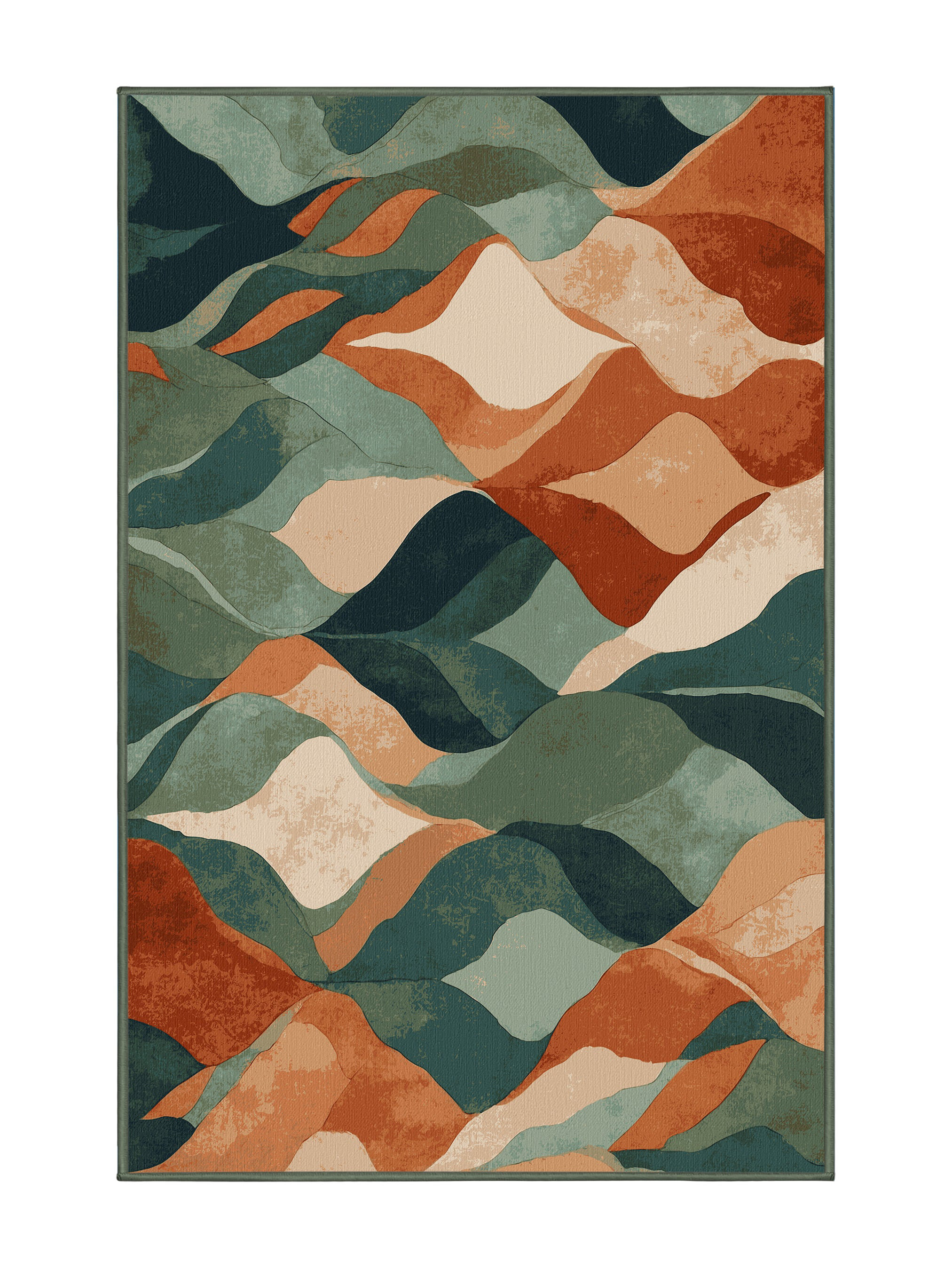 Orren Ellis Emerald Veil Rug | Wayfair