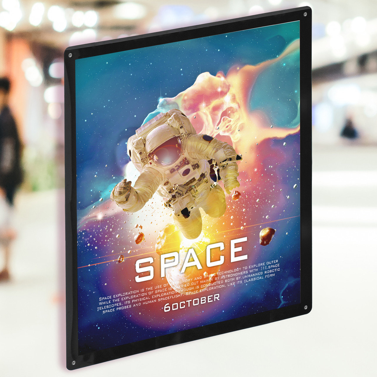 Azar Displays Black Window Sign Holder Frame with Suction Cups | Wayfair