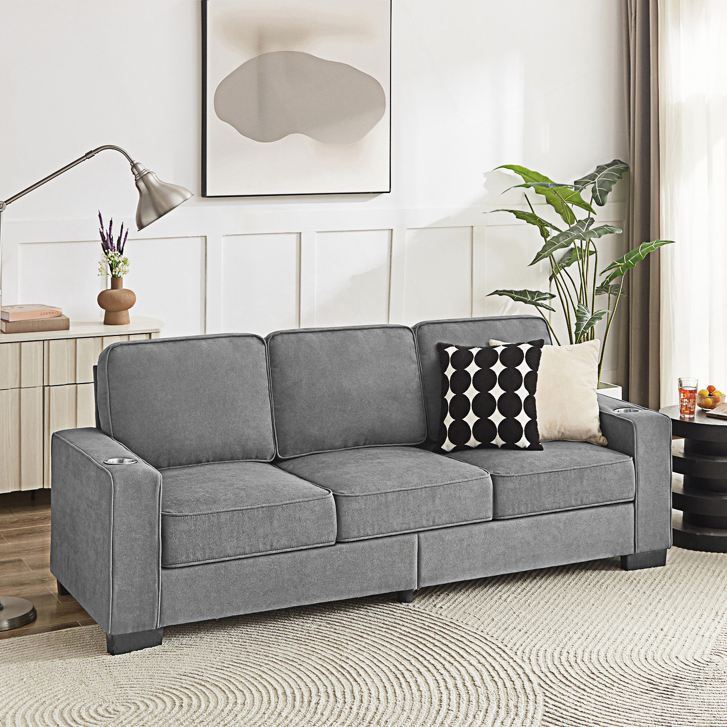 George Oliver Modern Compressed Couch,3-Seater Sofa | Wayfair