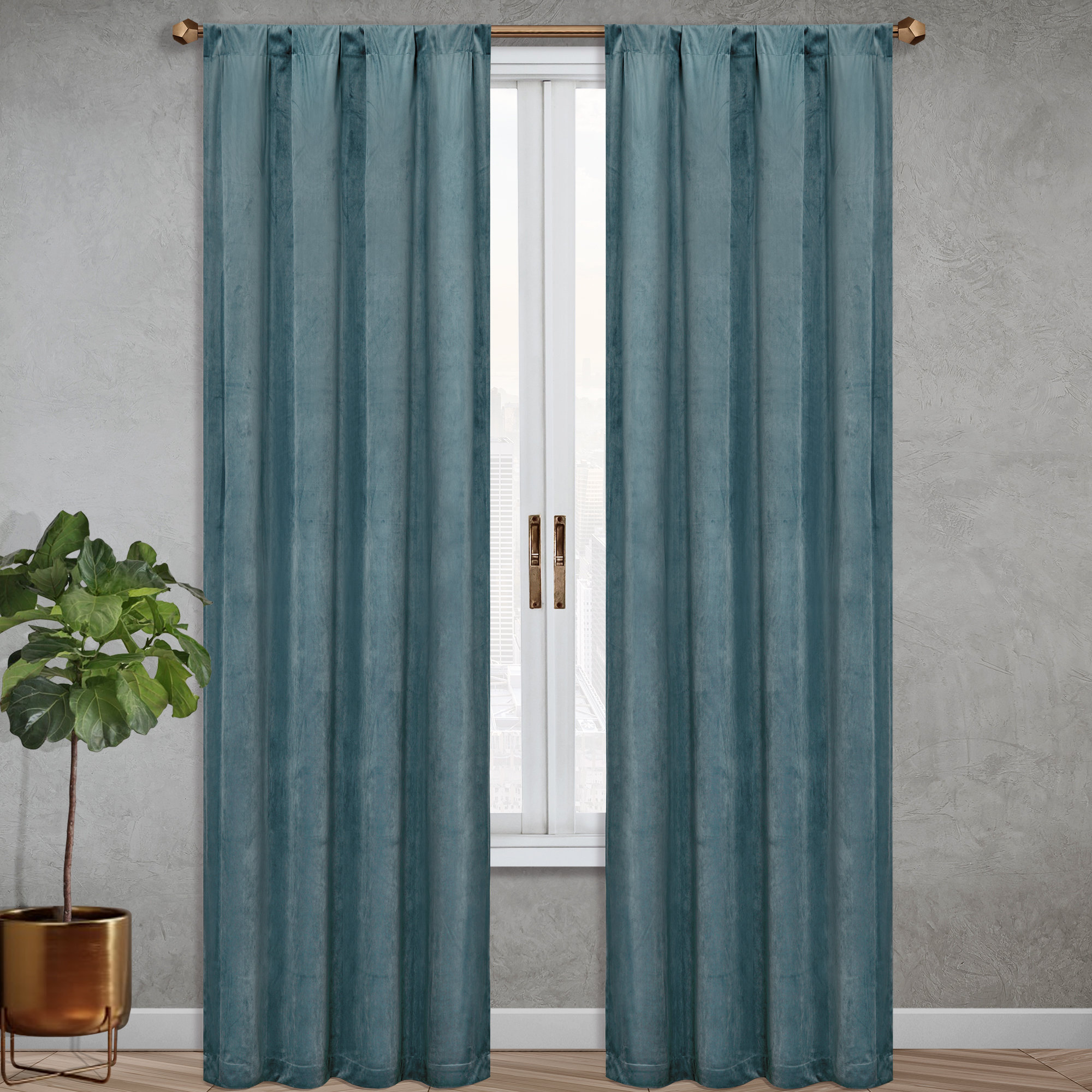 Eider & Ivory™ Polyester Blackout Curtains / Drapes Pair | Wayfair