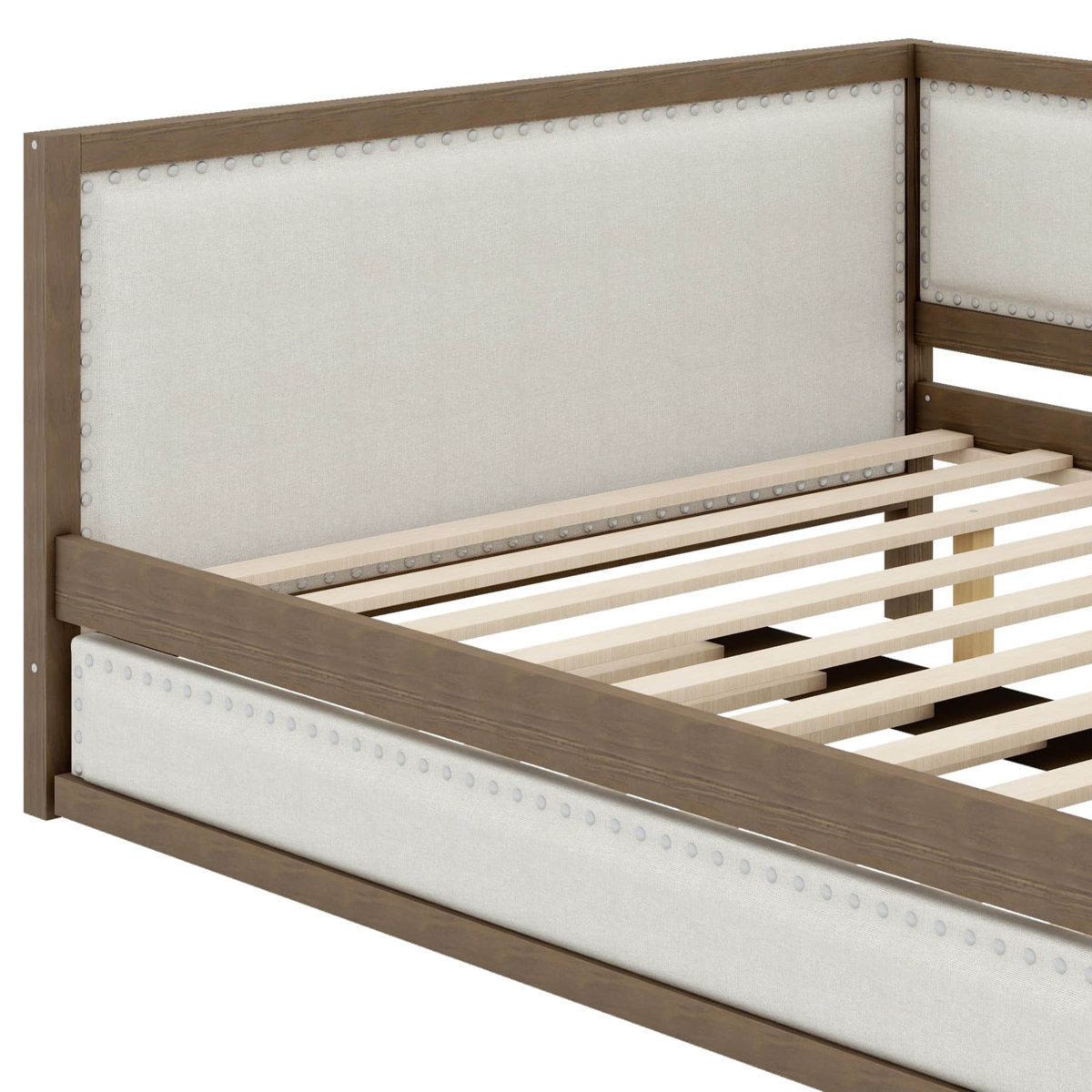 Lark Manor™ A Full-Sized Upholstered Daybed Complete With A Pull-Out ...