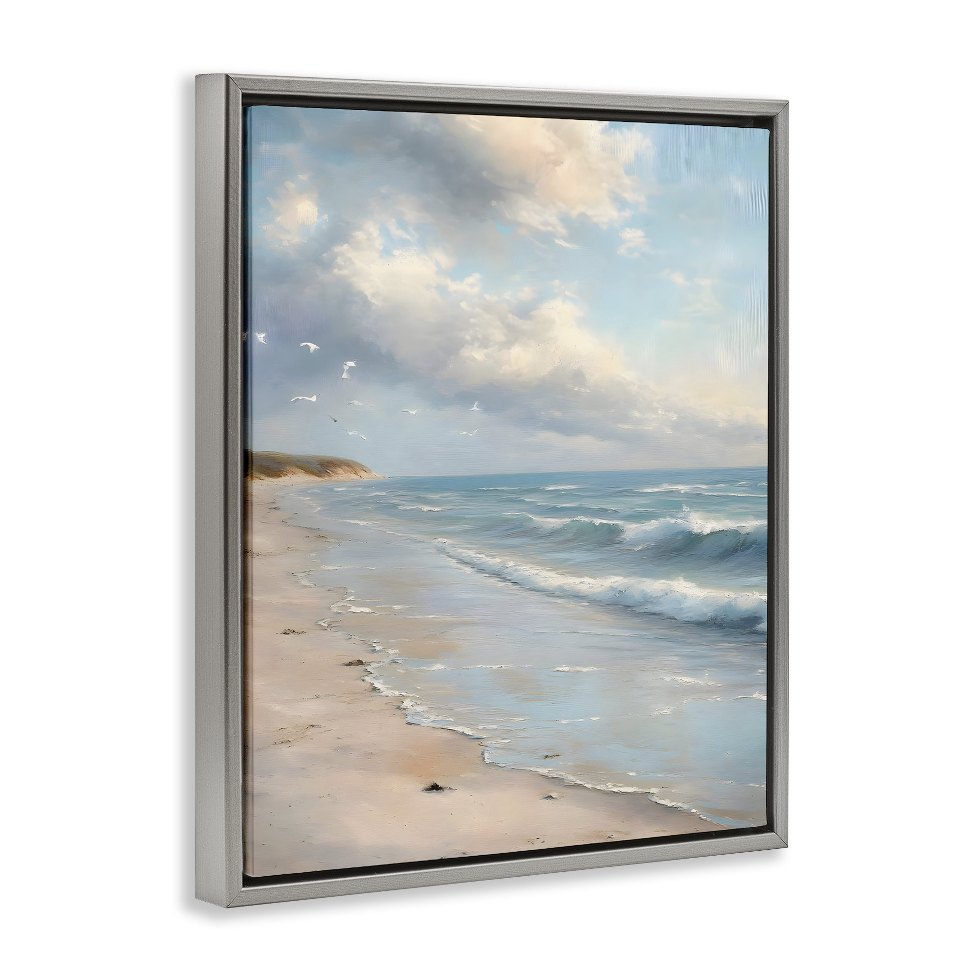 Latitude Run® Where Seagulls Fly Beach View Floating Frame, design by ...