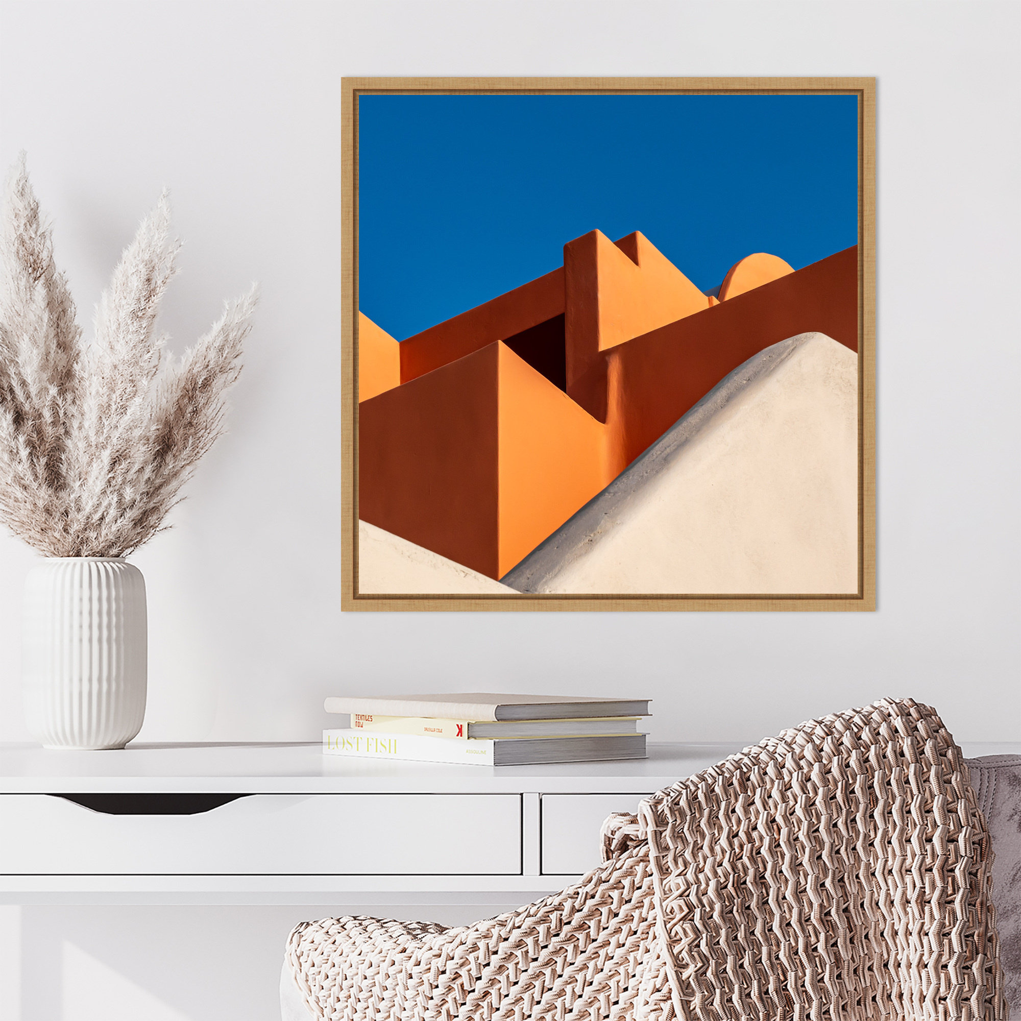 Ebern Designs The Color Orange by Markus Auerbach Framed Canvas Wall Art Print | Wayfair