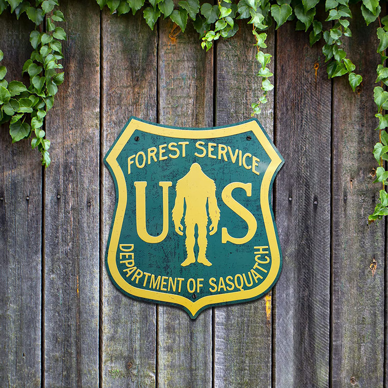 SQUATCH METALWORKS Department of Sasquatch Vintage Forest Service Sign ...