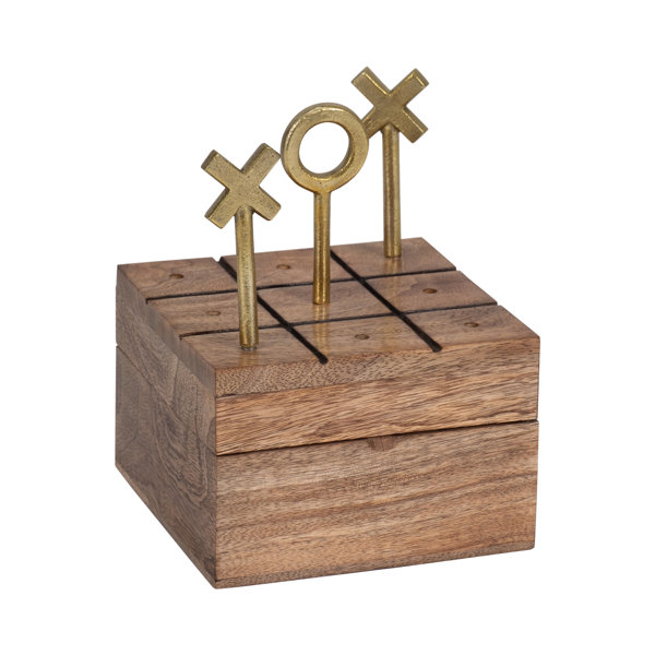 Sagebrook Home Modern Decorative Tic Tac Toe Table Game | Wayfair