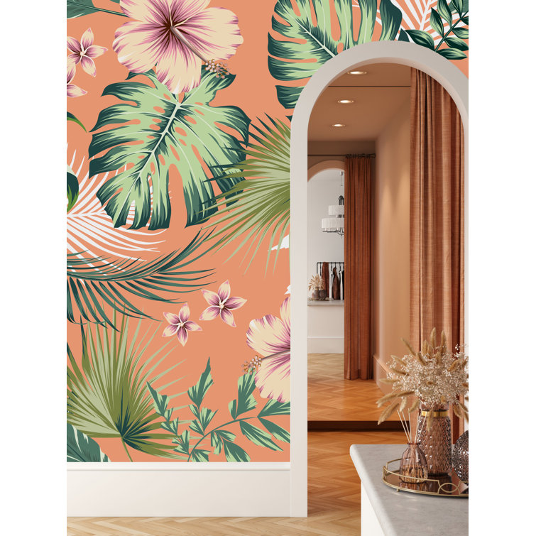 Bayou Breeze Kelvan Floral Wall Mural | Wayfair