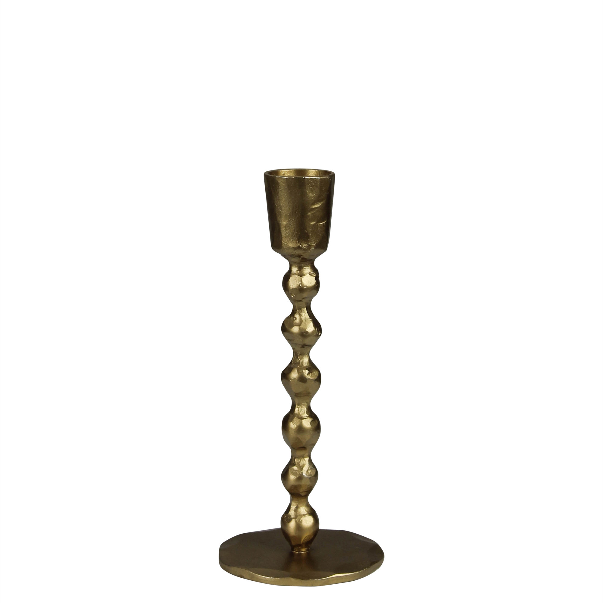 Mercer41 Talega Beaded Stem Taper Holder, Brass - Lrg | Wayfair