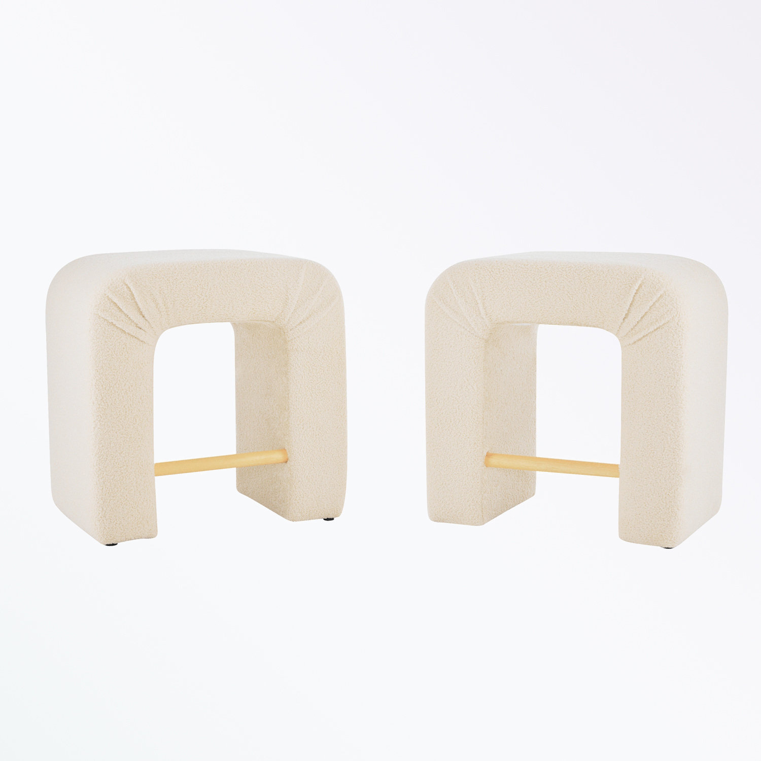 Hokku Designs U-shape stool Set of 2 with sturdy base | Wayfair